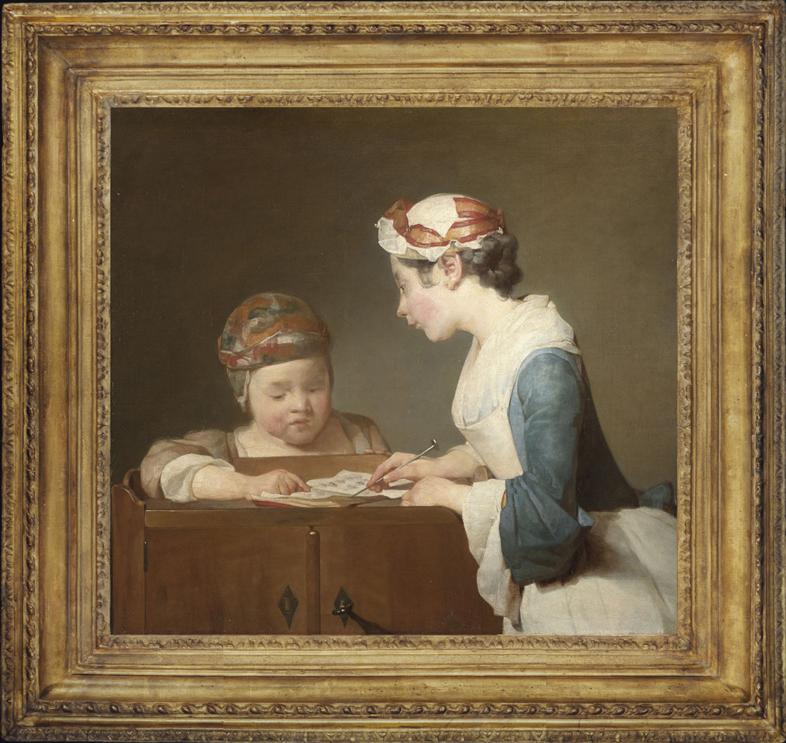 JEAN-SIMEON CHARDIN - The Young Schoolmistress JEAN-SIMEON CHARDIN - The Young Schoolmistress